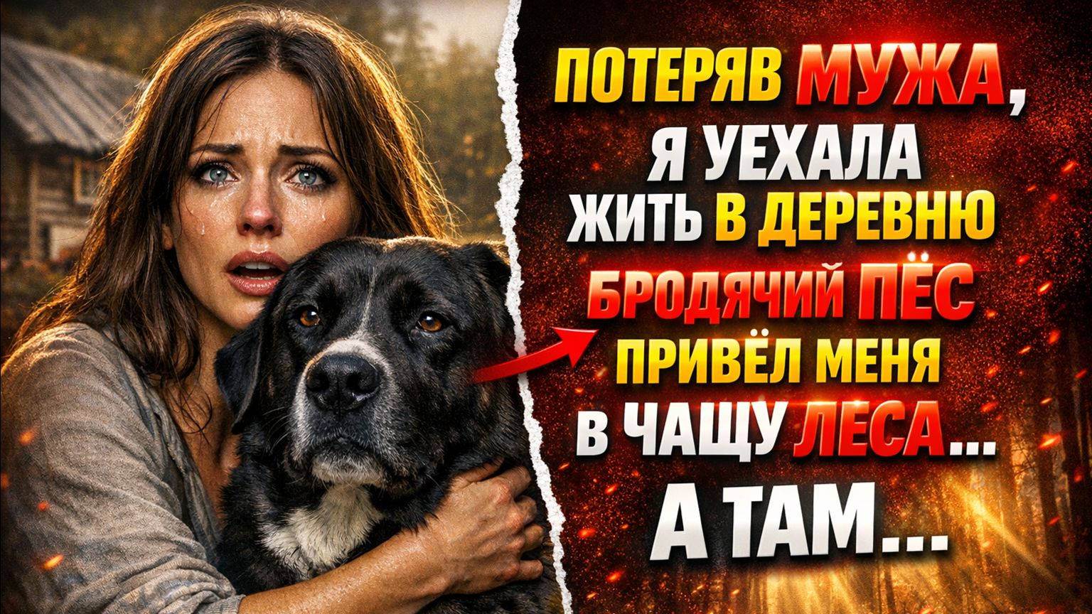 Пёс привёл вдову в лесную чащу. То, что она там нашла, подарило ей новую семью