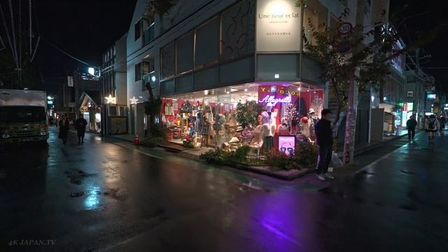 Токио, Япония - Ночная прогулка от Мэйдзи Дзингу Гайен до Сибуи