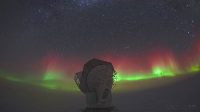 ТЕЛЕСКОП НА ЮЖНОМ ПОЛЮСЕ, HDR, НОЧЬ В АНТАРКТИДЕ IV - ТАЙМЛАПС