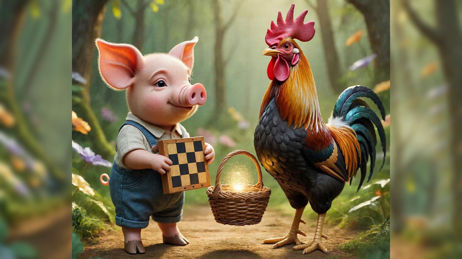 Сказка про поросенка, который умел играть в шашки