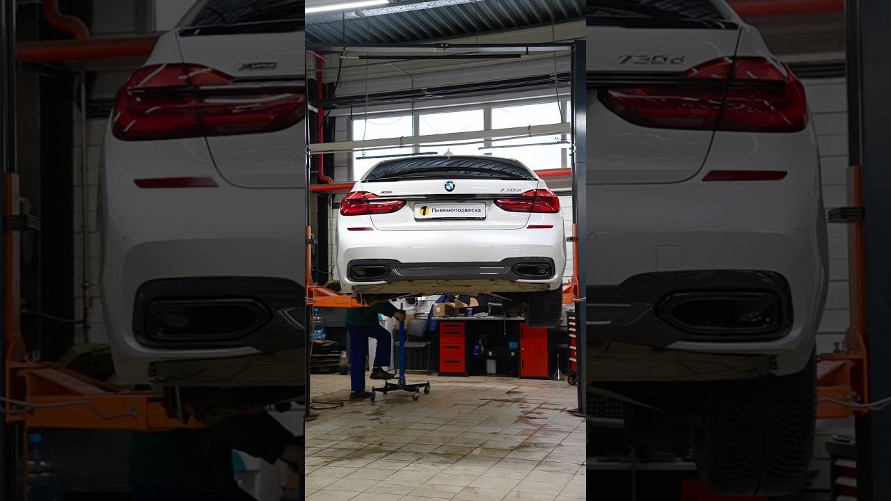 BMW 7 series G11: замена пневмобалоннов на MRAER #пневмоподвеска#ремонтпневмоподвески #бмв7 #бмв11