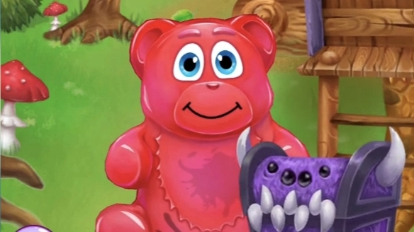 желейный медведь Валера.Игра для детей.