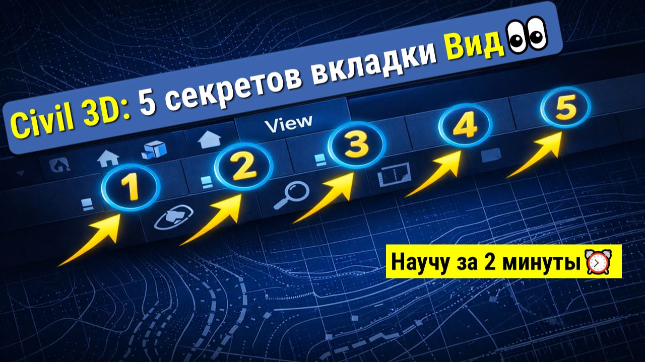 Civil 3D: Топ-5 секретов вкладки Вид👀