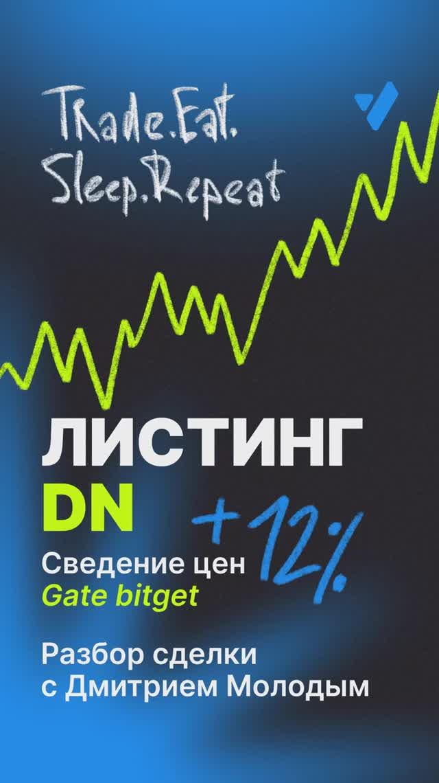 Листинг монеты DN +12%, сведение цен Gate, Bitget