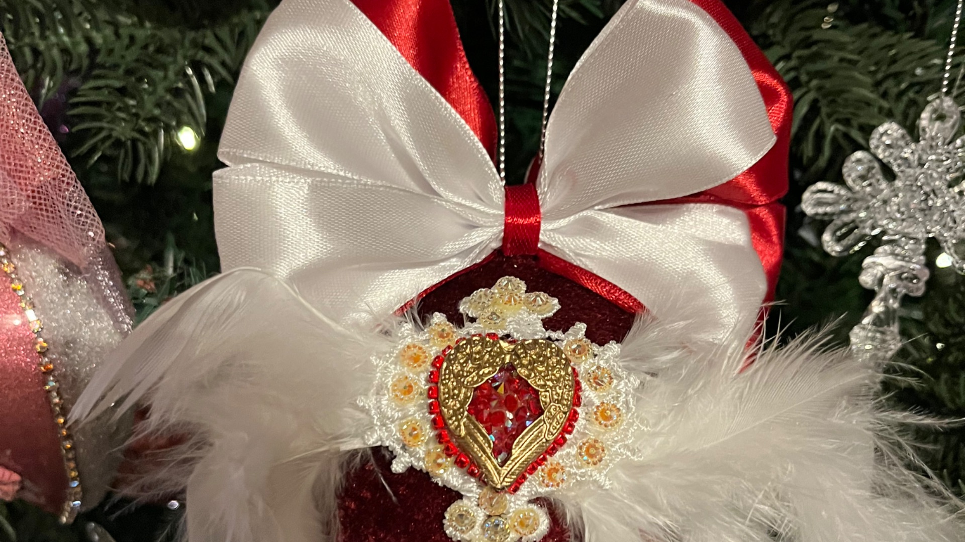 Создание новогоднего шара в бархате