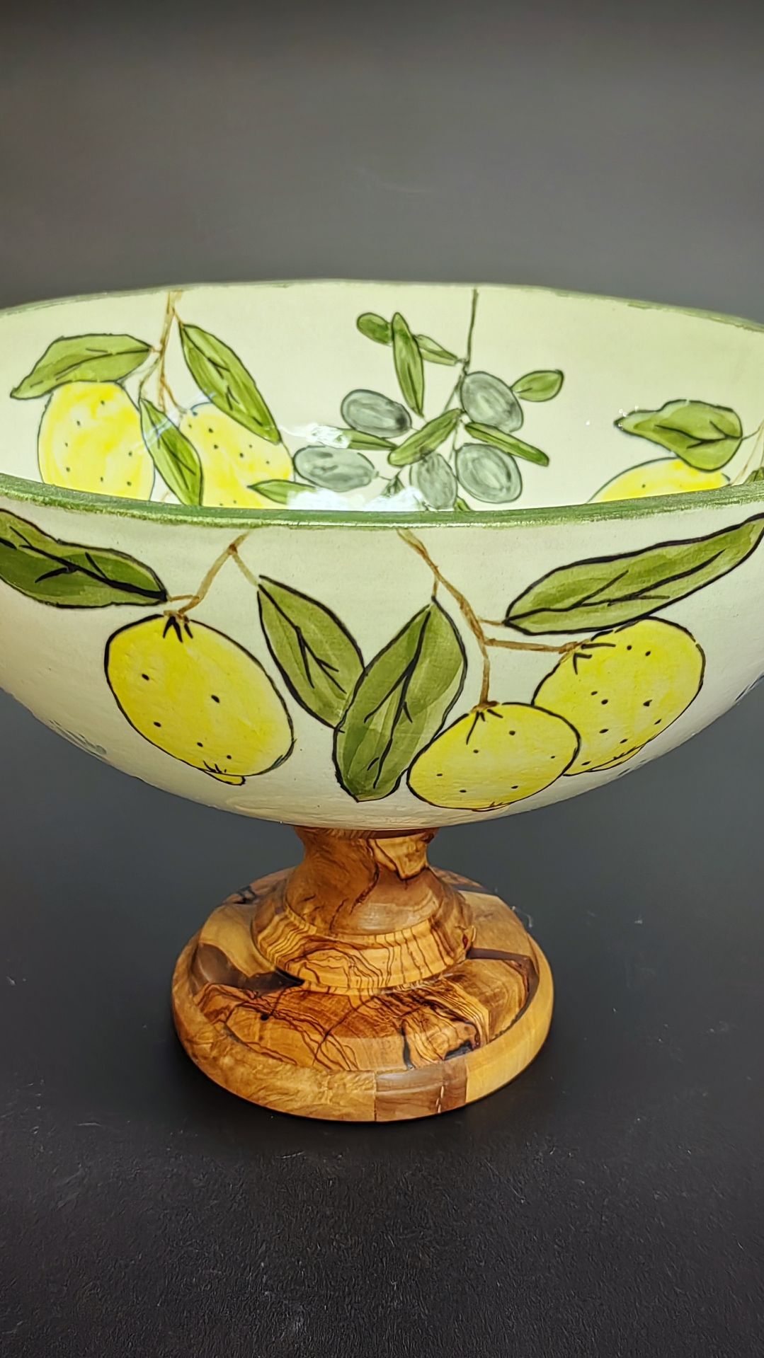 Фруктовница "Маслины и лимон".