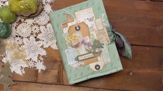 Ботанический джанк-бук. Обзор готовой работы. Скрапбукинг.
