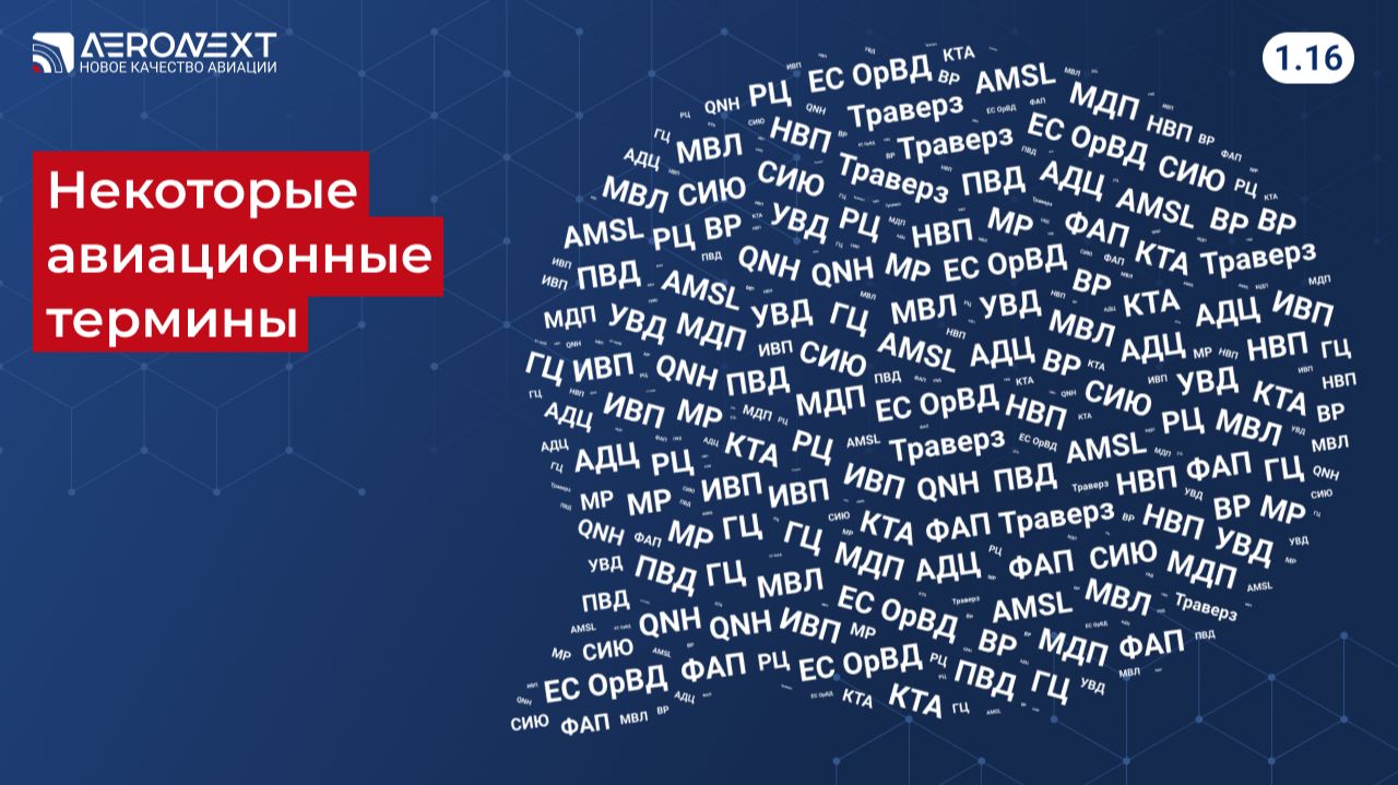 "Беспилотный глоссарий" - 1.16. Некоторые авиационные термины