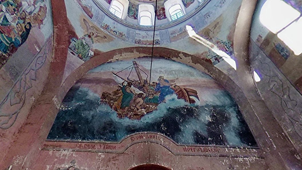 Панорамные фото 2018. Село Швариха. Нолинский район. Новоспасская церковь