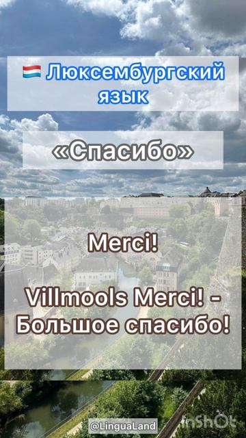 🇱🇺 «Спасибо» на люксембургском языке 🇱🇺