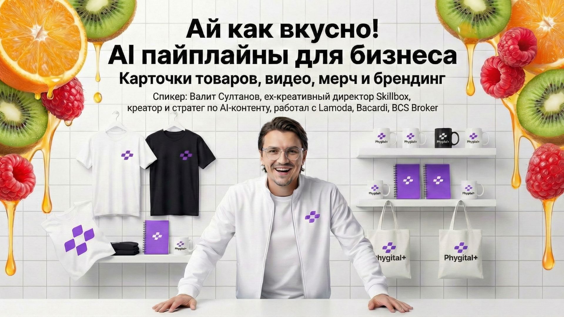 Ай как вкусно. Ai пайплайны: Карточки товаров, видео, мерч и брендинг