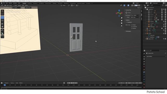 Lesson 13 Door and chimenee cut end