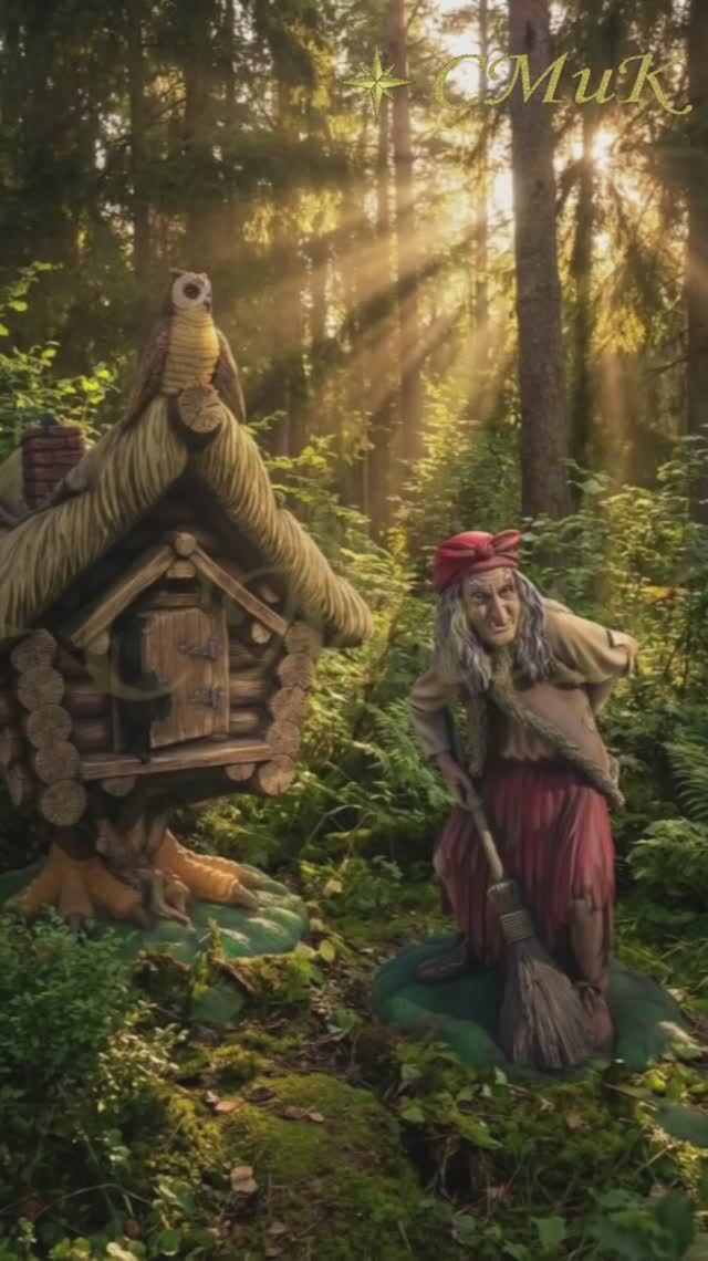 Баба Яга и Избушка на курьих ножках — сказка из бетона