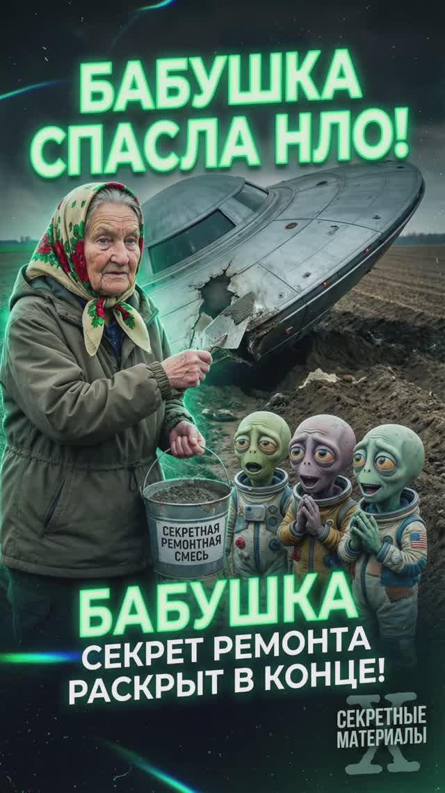 НЛО терпит крушение в поле! Бабушка выезжает на ремонт!