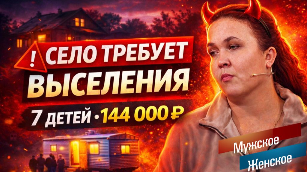 СЕЛО ТРЕБУЕТ ВЫСЕЛИТЬ СЕМЬЮ. МУЖСКОЕ / ЖЕНСКОЕ