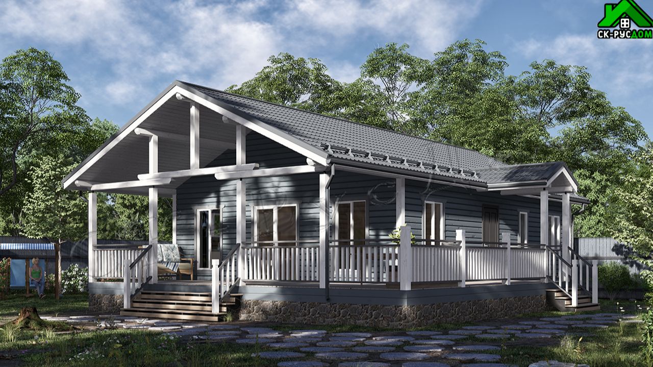 Проект одноэтажного дома 130м2