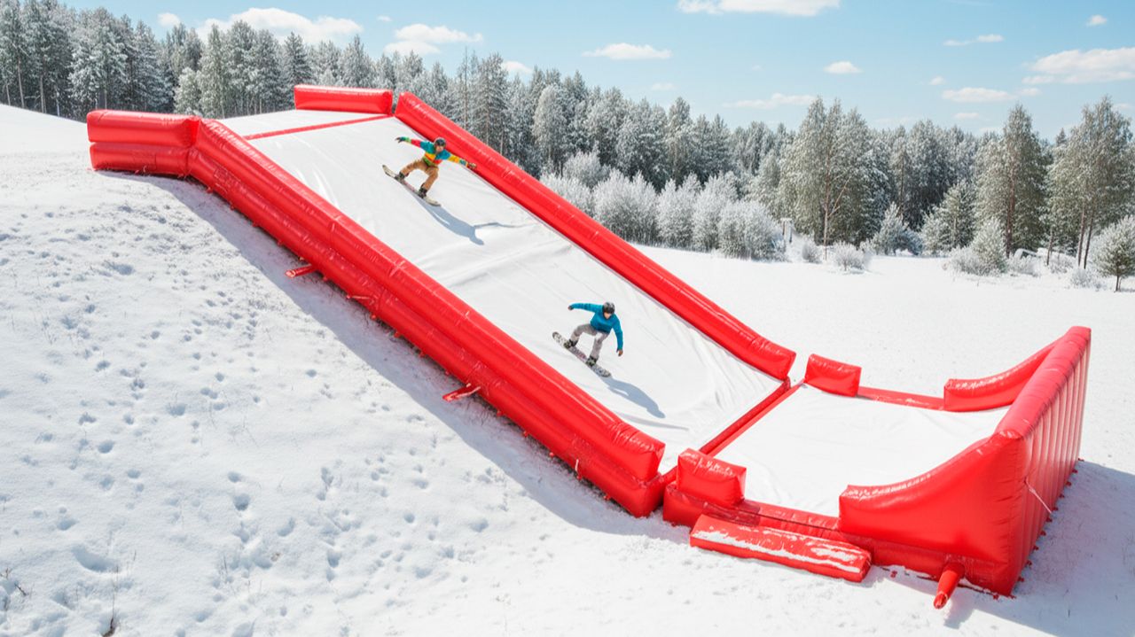 Надувная подушка «RedLine» для фристайла и экстрим-прыжков 30×11×4,5 м