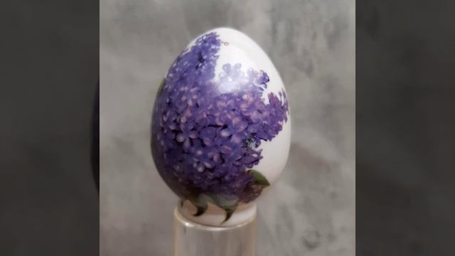 Пасхальное яйцо Гжель Сирень