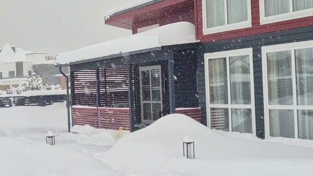 терраса зимой