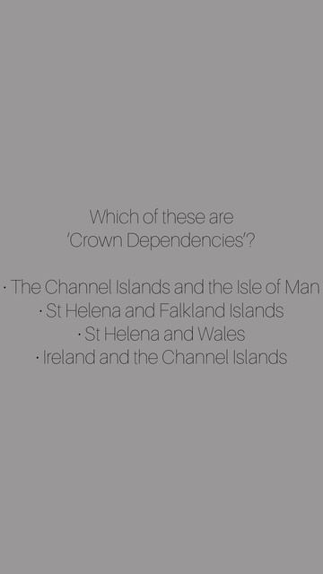 Life in the UK test Question 64