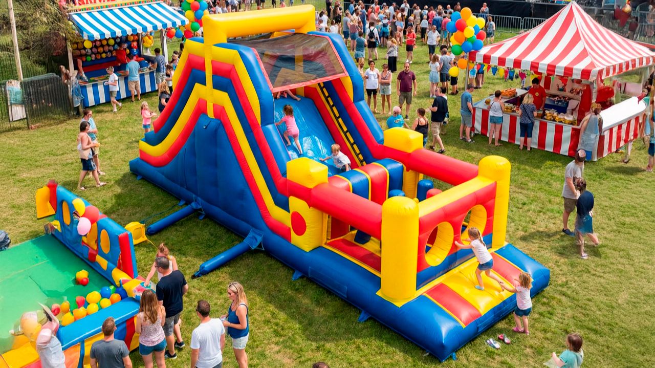 Коммерческая надувная полоса препятствий «Оптимальная», 10*3*4 м