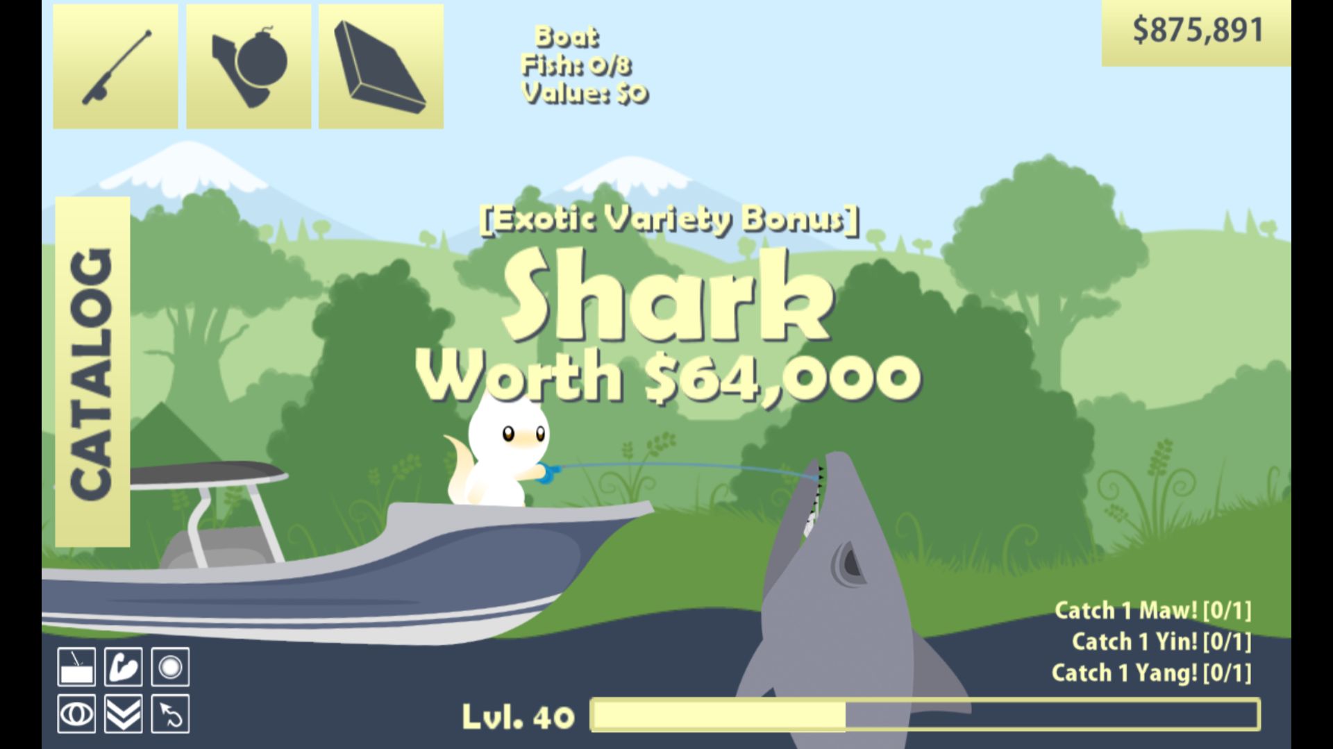 Поймал акулу-какулу и гиганта-меча