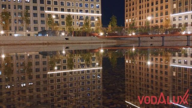 Водоём на стилобате ЖК Селигер Сити. г. Москва 2021