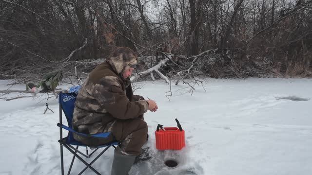 Рыбалка в Волгоградской обл. Зимняя рыбалка в Январе.