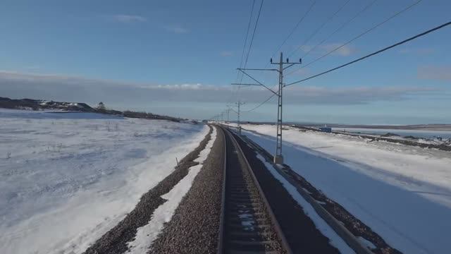 🇸🇪 Швеция - путешествие на поезде за полярный круг, вид из кабины