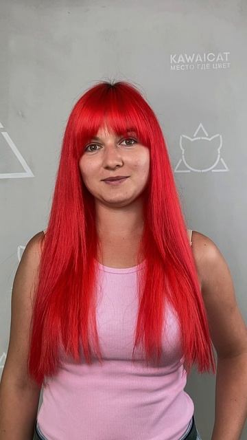 Обновилия яркое окрашивание в красный оттенок на красителе Антоцианин 🍓 Как Вам результат?