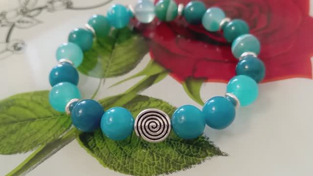 Браслет из агата.  Украшения талисманы