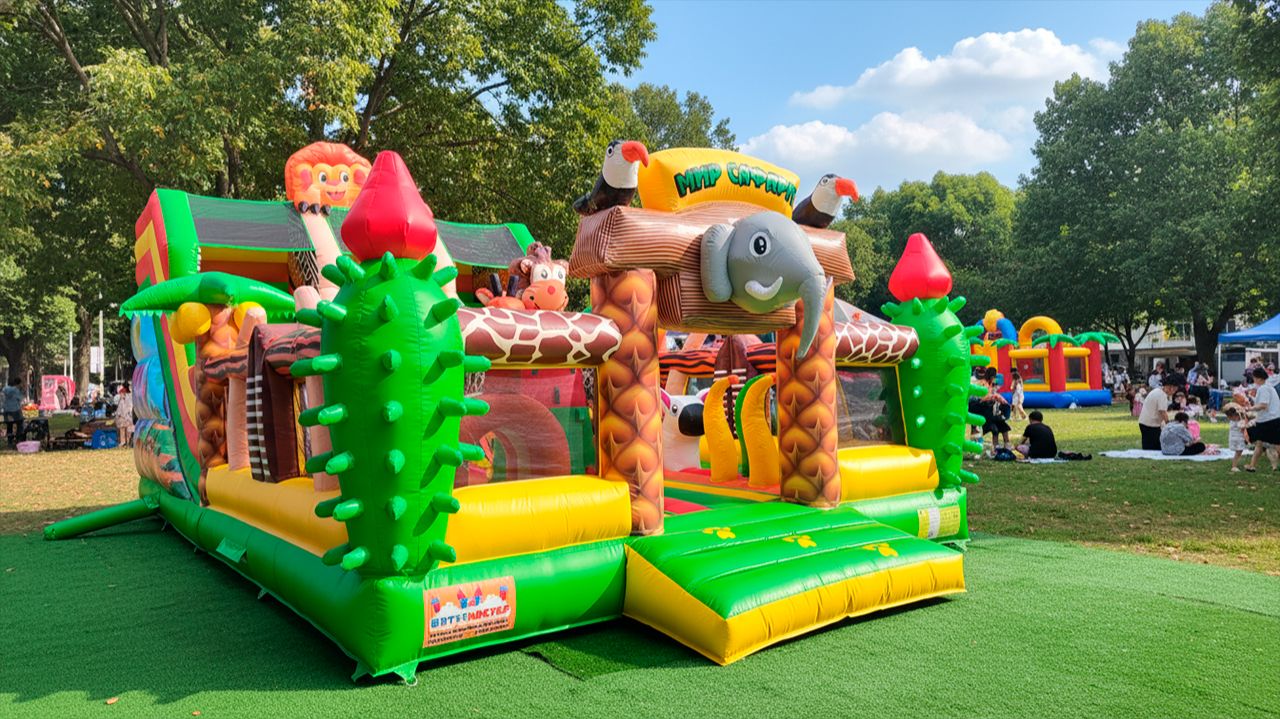 Коммерческий надувной батут «Сафари Ультра 2», 10*6*6 м