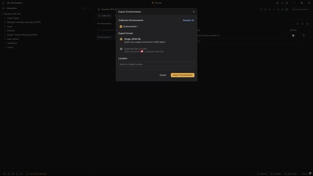 Яндекс Маршрутизация - импорт API методов в Bruno/Postman