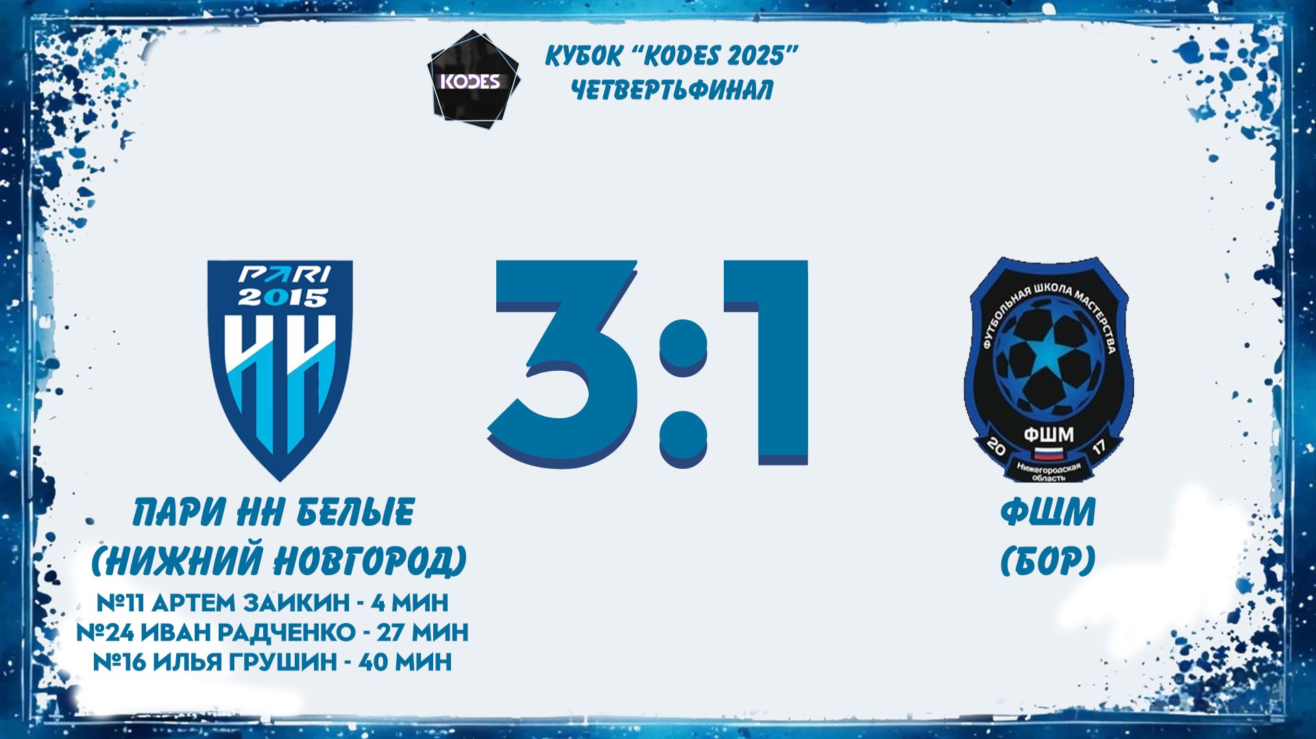 Пари НН Белые (Нижний Новгород) - ФШМ (Бор)