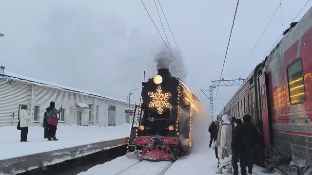 Паровоз Л-4302 на станции Владимир 10.01.2026