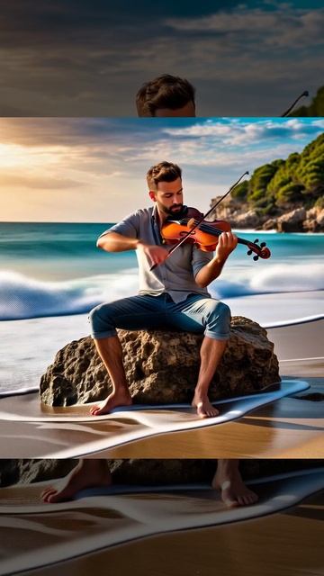 Скрипка и море. Спокойная музыка