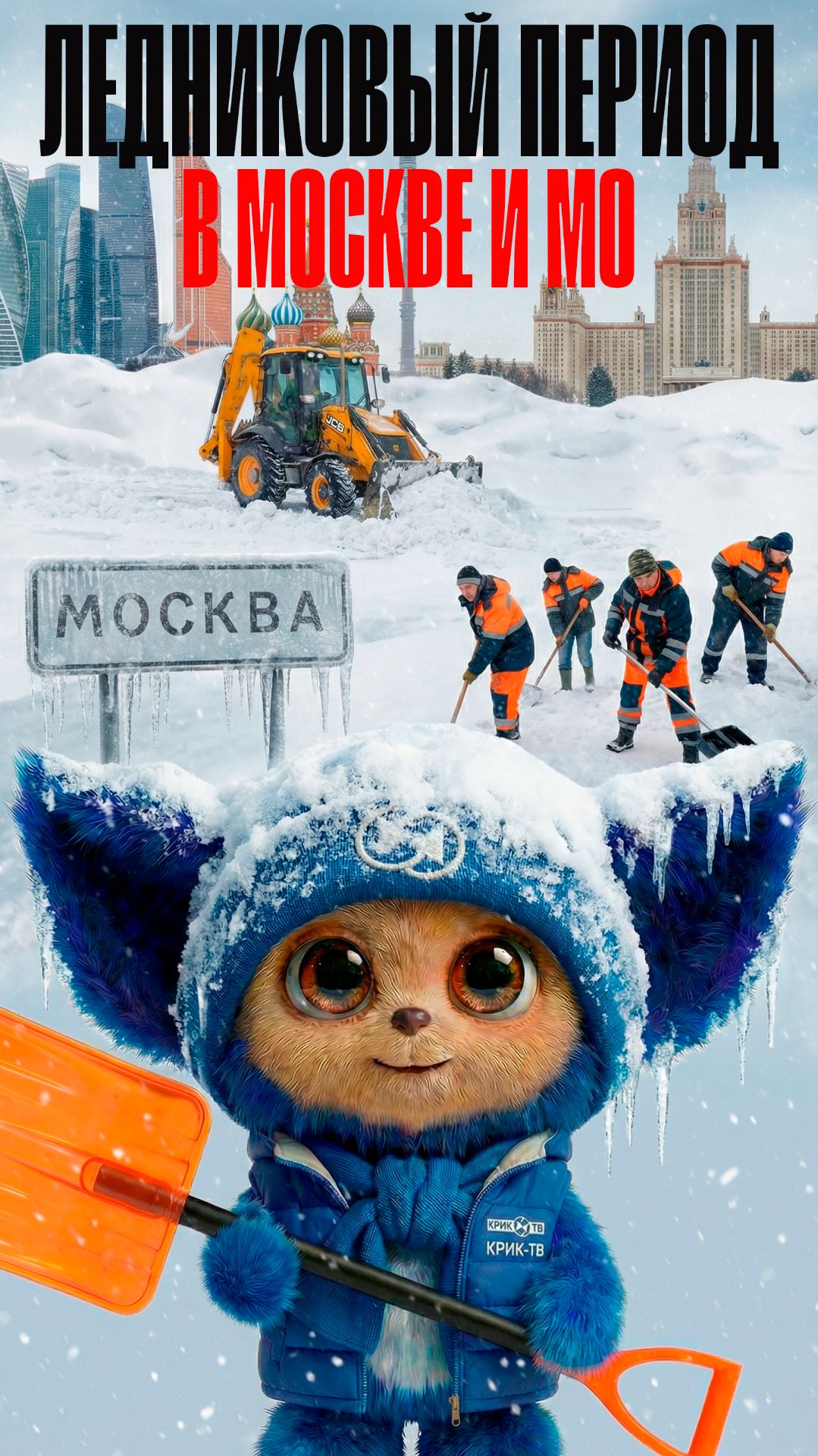 О снежном апокалипсисе, который накрыл Московский регион #новости #москва #КРИКуша #снег