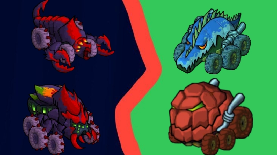 Битва команд Скорпион и Хрущ против Алигатора и Черепахи в Кар итс кар 3