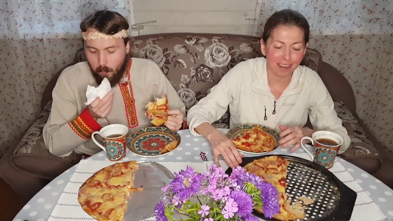 Архив: МукбангMukbang/Пицца с пылу с жару/Домашняя еда