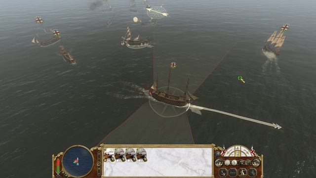 Empire: total war онлайн. Турнир "Зимний Казанова". финал бой 1 море Карибы