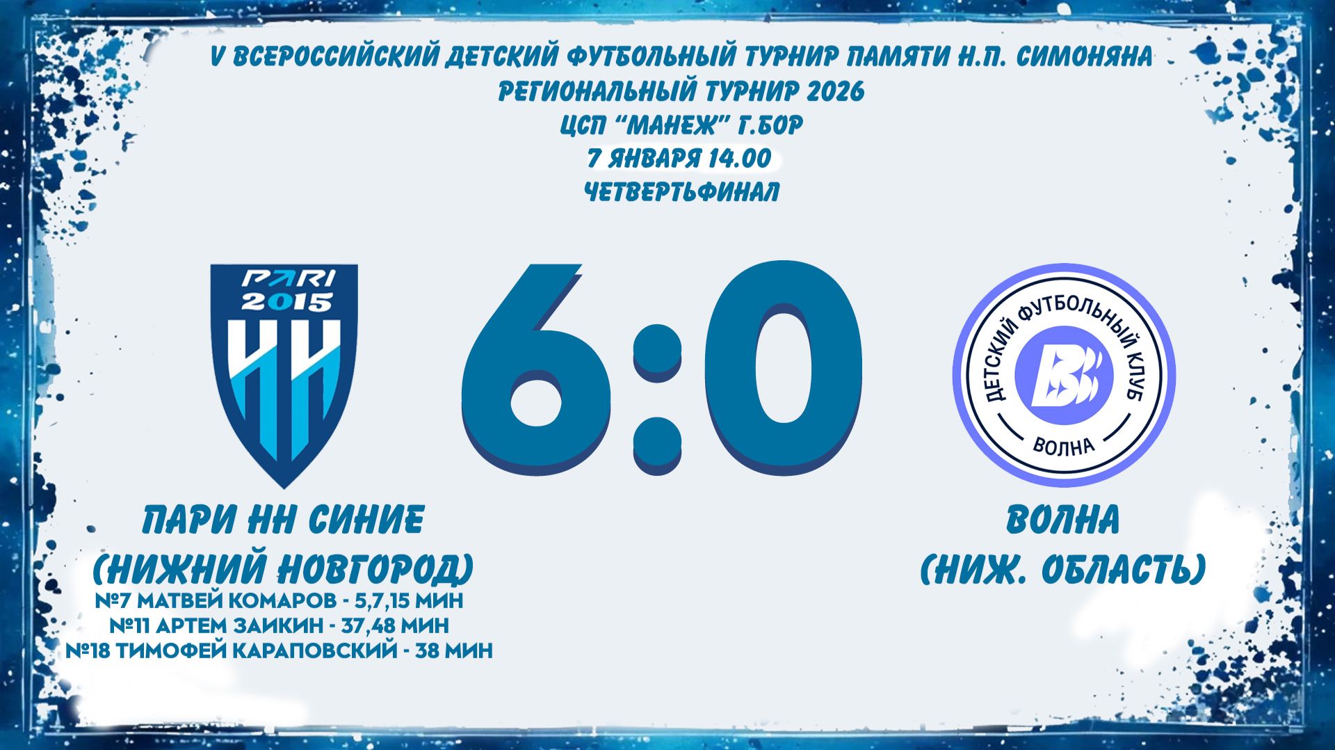 Пари НН Синие (Нижний Новгород) - Волна (Нижегородская область)