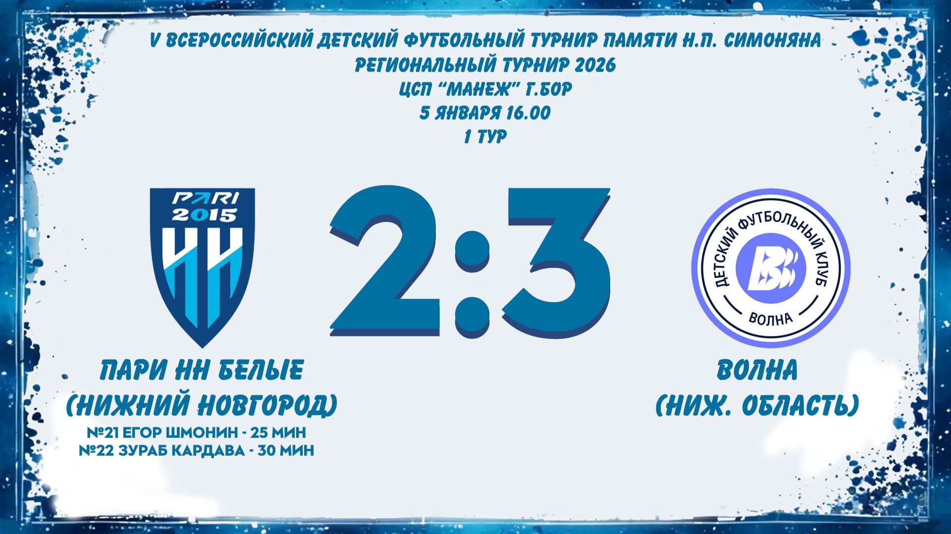 Пари НН Белые (Нижний Новгород) - Волна (Нижегородская область)