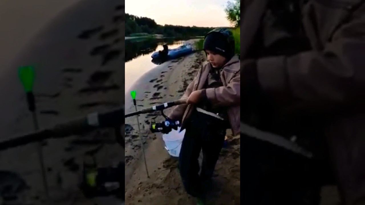 РЕБЕНОК ПОЙМАЛ СОМА НА ФИДЕР!!! Рыбалка с детьми. #рыбалка #отдых #фидер #какпойматьрыбу #сомы