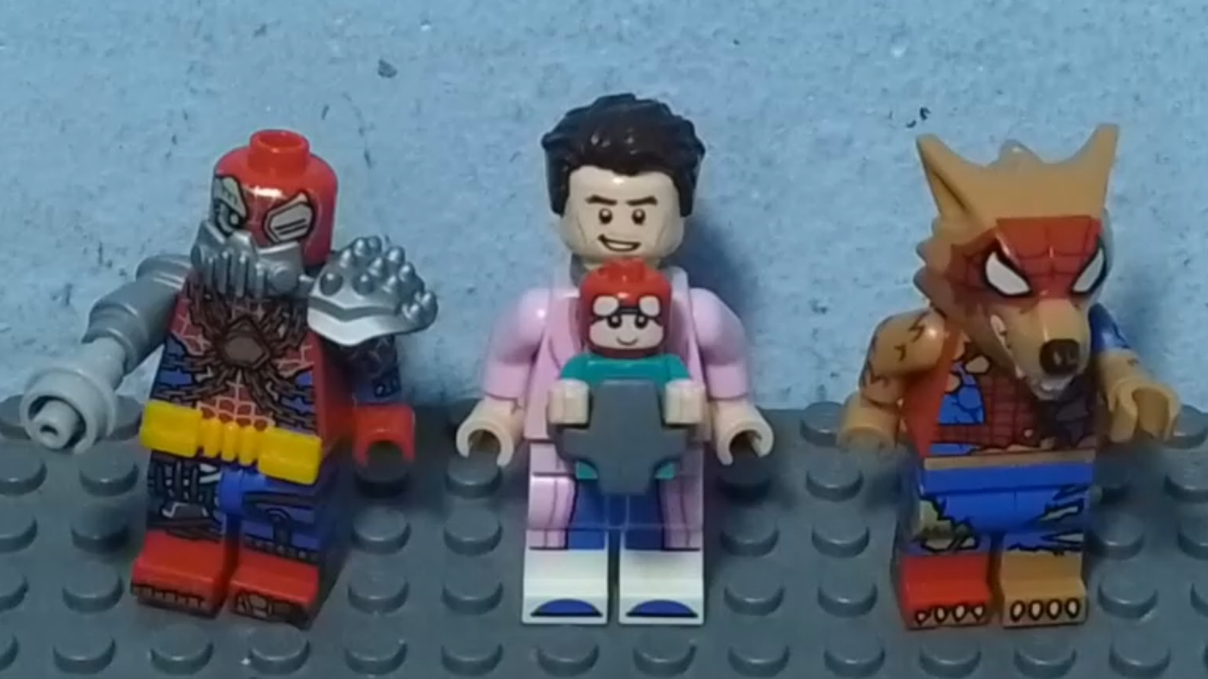 лего человек паук через фселенные.