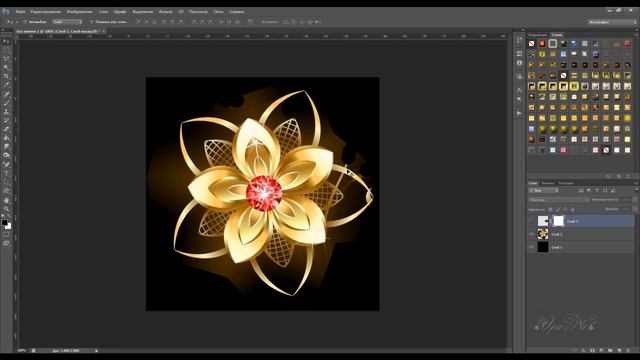 Урок № 4 от Ирины Кисть цветок в Photoshop