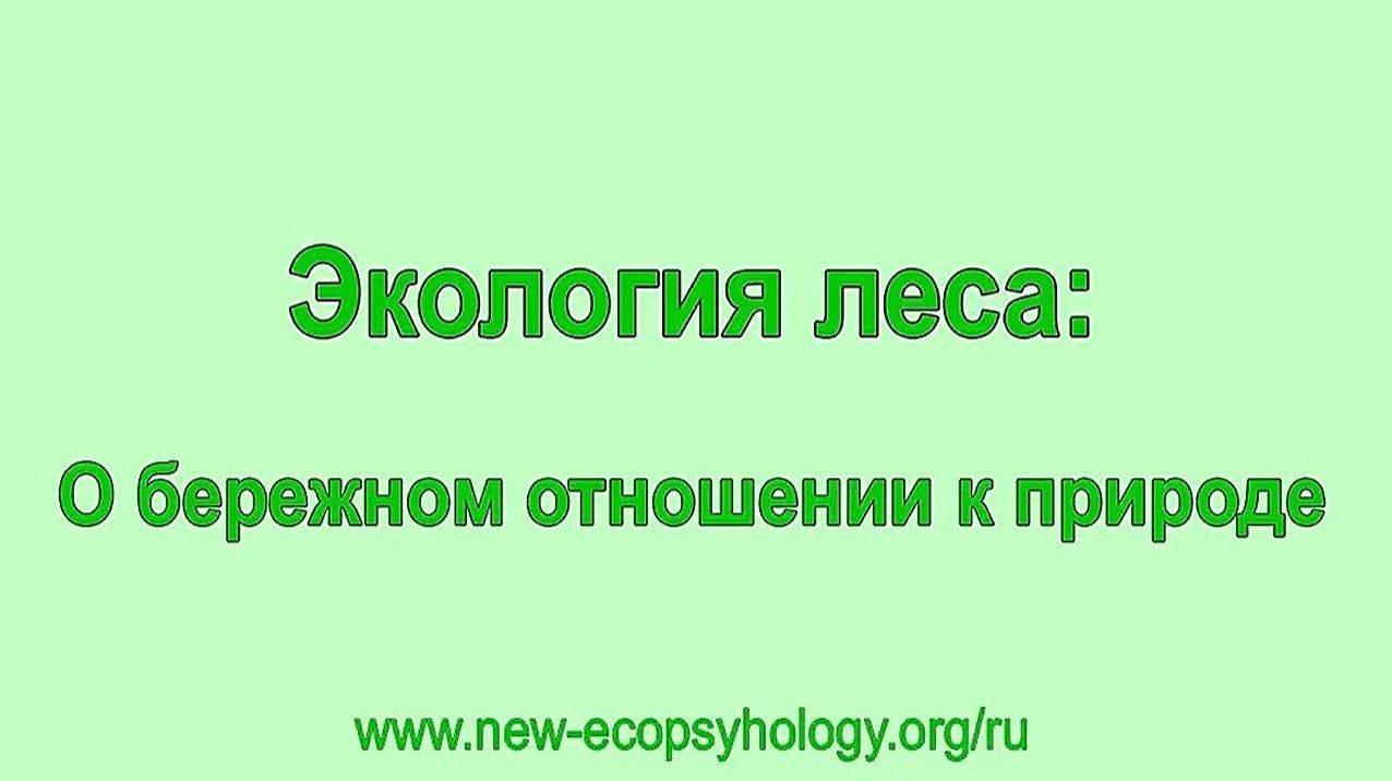 ЭКОЛОГИЯ ЛЕСА: О бережном отношении к природе. 2018 (Rem)