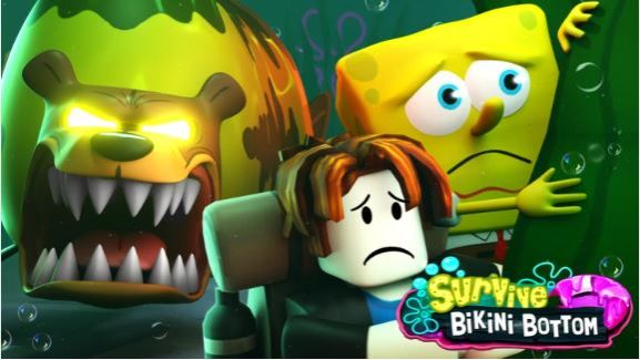 ROBLOX 99 ночей выживания в бикини боттом + спасение Красти, Сквидвард, Сэнди, Патрика
