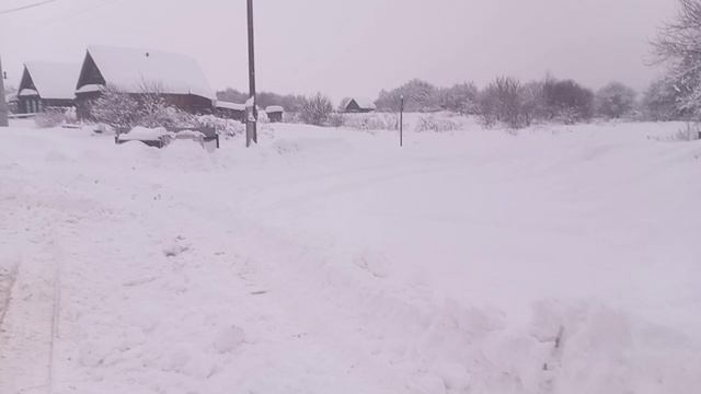 Нижний Шкафт после снегопадов.