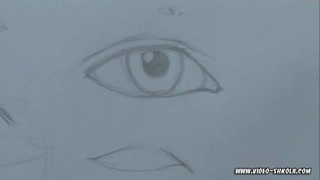 Учимся рисовать глаза  Рисуем карандашом