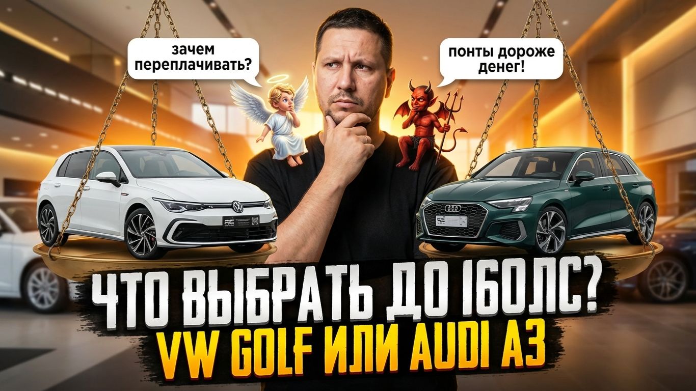 Audi A3 Sportback S-Line или VW Golf R-Line: Лучший хэтчбек до 160 лс из Китая